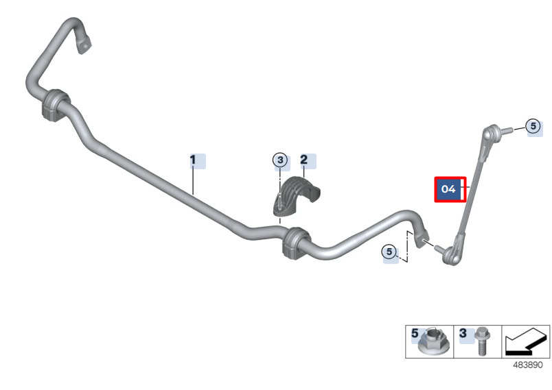 BMW X4 G02 Front Left Stabilizer Link 31356887271 NEW GENUINE | eBay