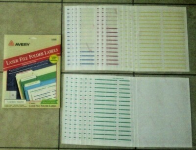 Avery® 5266 File Folder Labels-Assorted Colors for Laser & Inkjet ...