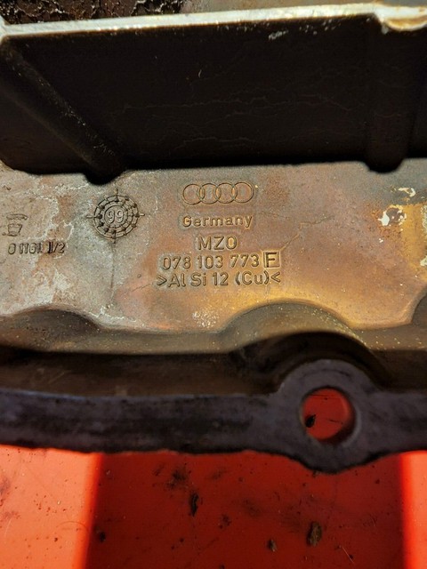 2001 Audi S4 Quattro Valley Pan Crankcase Vent Cover 078103773F for ...