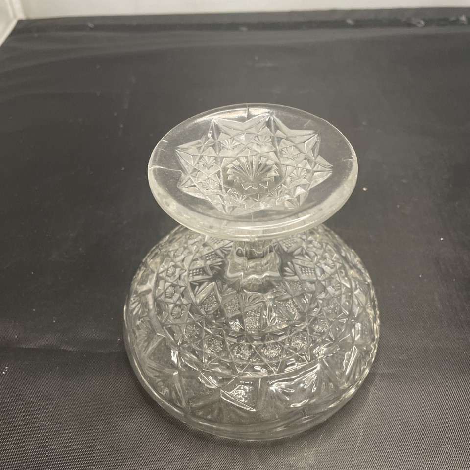 Vintage Bryce, Higbee & Co. Clear Glass Ten-Pointed Star Compote Candy ...