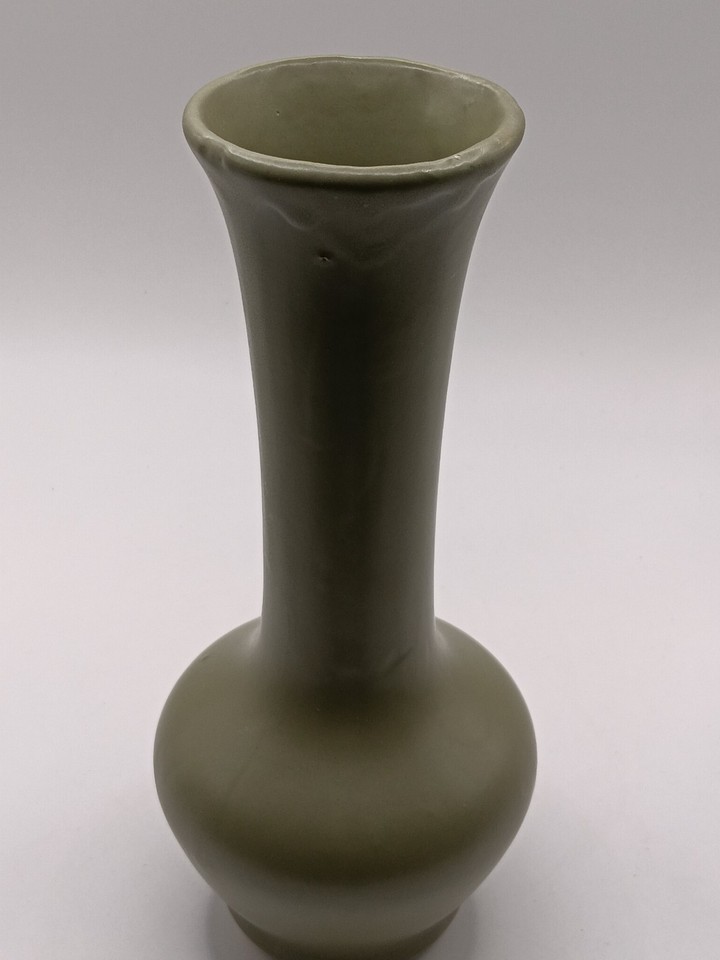 MCCOY POTTERY 9" OLIVE GREEN FLORALINE VASE USA 403 | eBay