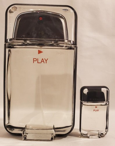 2 GIVENCHY PLAY Pour Homme cologne HUGE 3.3oz 100ml+5ml MINIATURE RARE ...