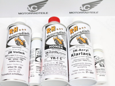 Motorcycle color laque YR-1 C Candy Topaz Orange 375ml+Klarlack Honda ...
