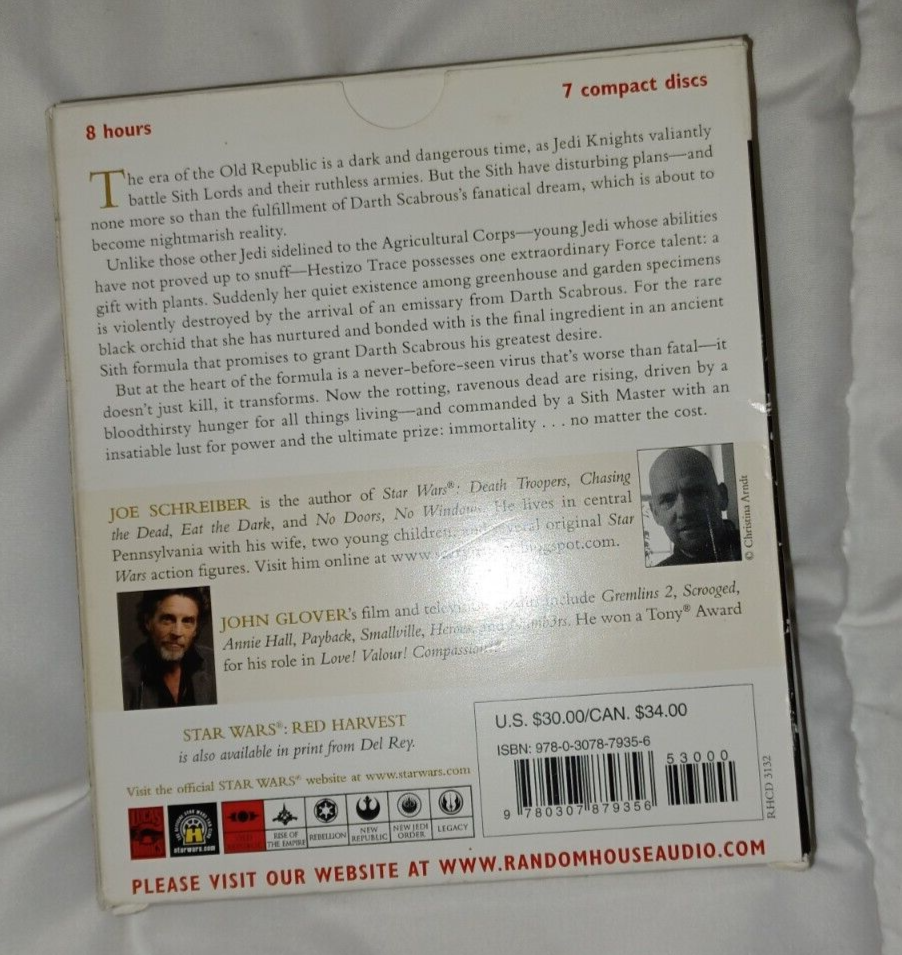 Star Wars: Red Harvest audio book on CD | eBay