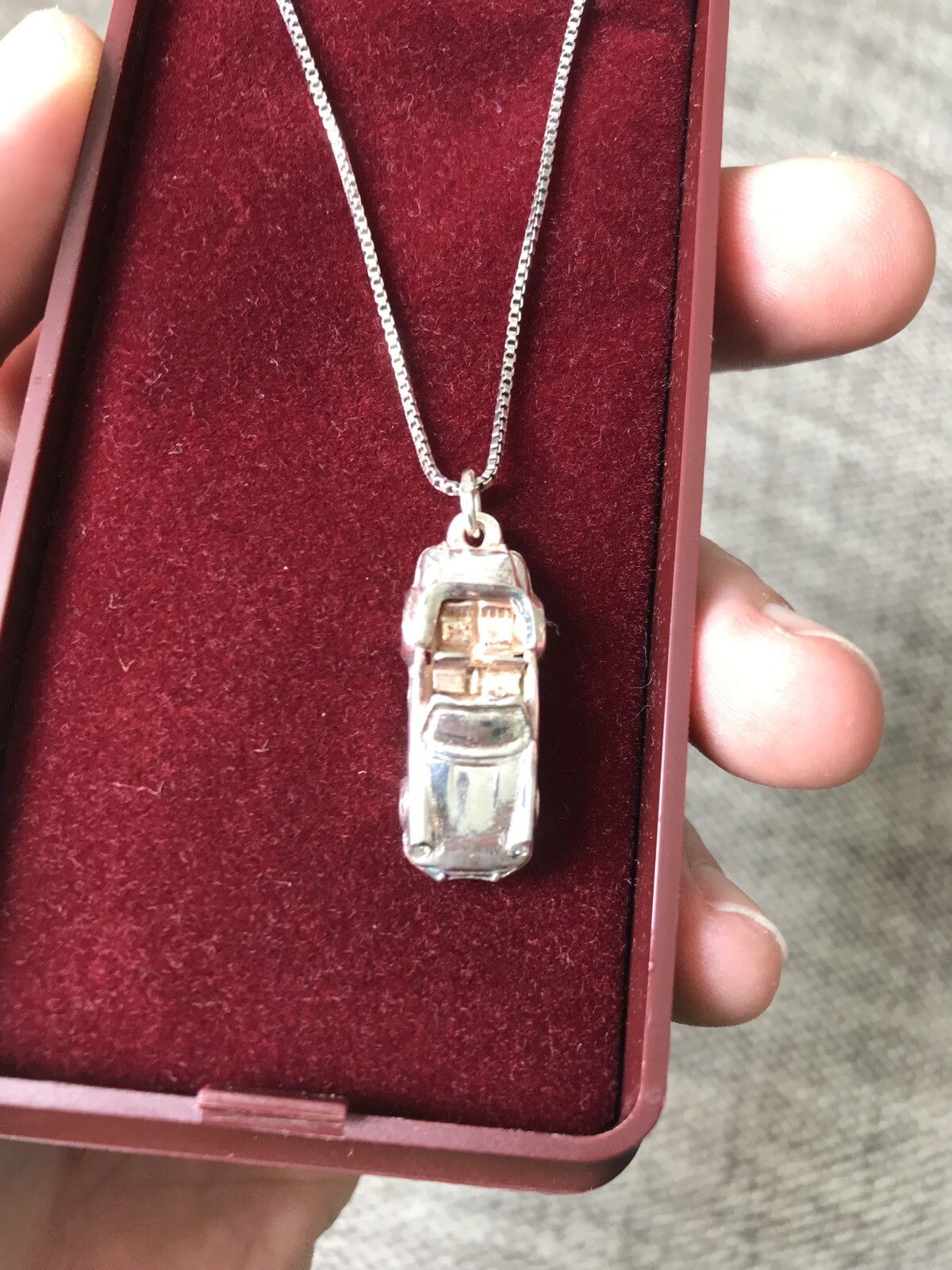 REU SILVER PORSCHE 911 CABRIO NECKLACE WITH BOX 964 CARRERA COLLECTION ...
