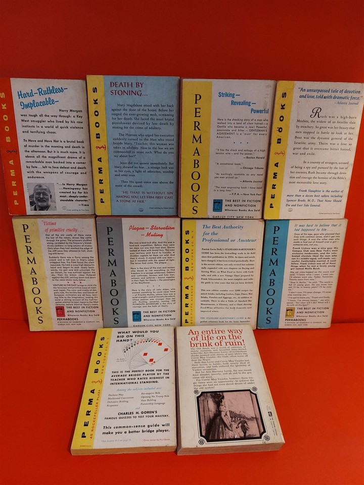 LOT OF 10 VINTAGE PERMA BOOKS PAPERBACKS - MIXED LOT 133 - POOR ...