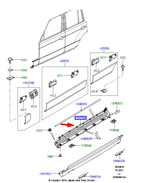 Pair Range Rover L322 03-12 Right Passenger Side Skirt Rocker Panel ...