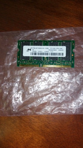 256MB SDRAM PC133 CL3 16x16 8CHIPS 144PIN SODIMM MT8LSDT3264LHG-133B1 ...