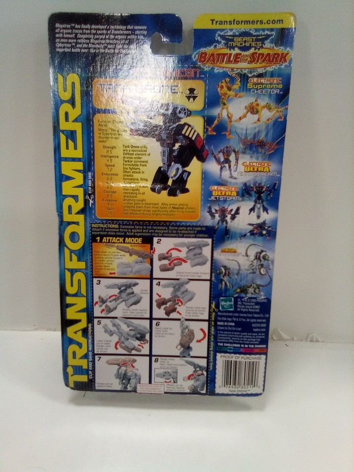 Tank Drone #1 Transformers Beast Machines Battle for the Spark 2000 ...