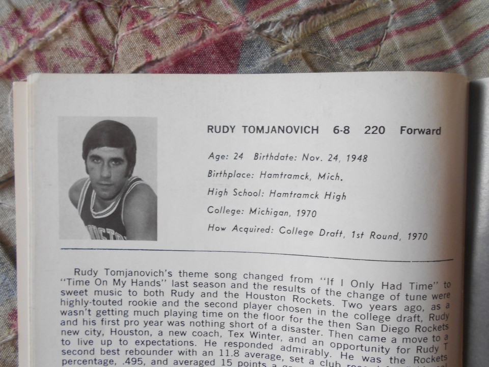 1972-73 HOUSTON ROCKETS MEDIA GUIDE Yearbook 1973 PRESS BOOK NBA ...