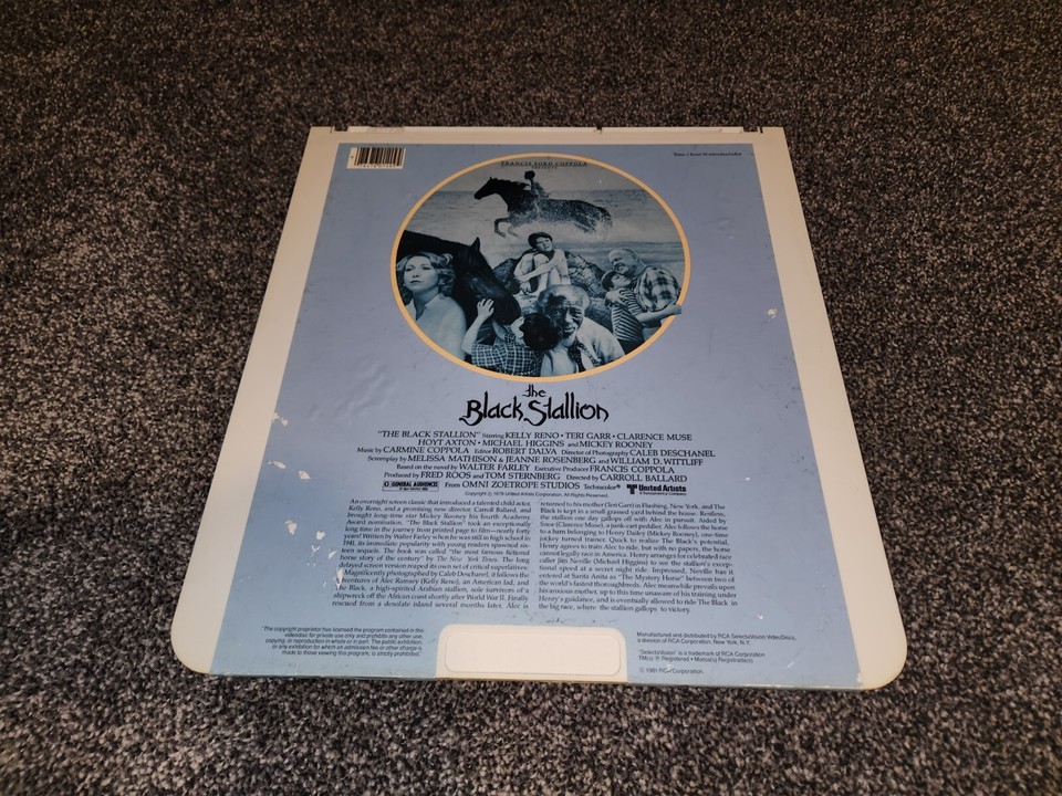 The Black Stallion CED RCA VideoDisc Selectavision | eBay