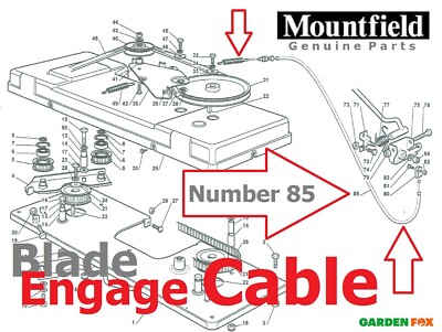 Genuine Mountfield 4000THMR1400 102cm Cutter Deck ENGAGE CABLE ...