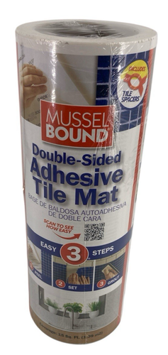 Mussel Bound Double-Sided Adhesive Tile Mat 15 Sq Feet NEW SEALED w ...
