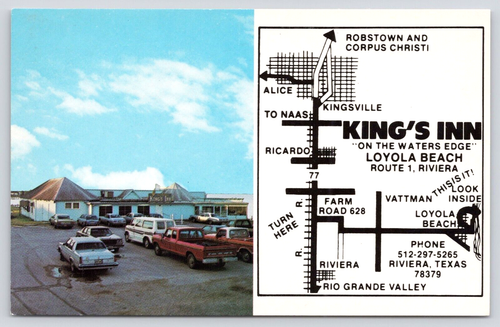 Postcard Corpus Christi Texas Kings Inn on the Waters Edge Loyola Beach ...