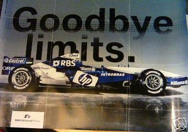 BMW Motorsports F1 Factory Original 2005"Goodbye Limits" Car Poster Out of Print | eBay