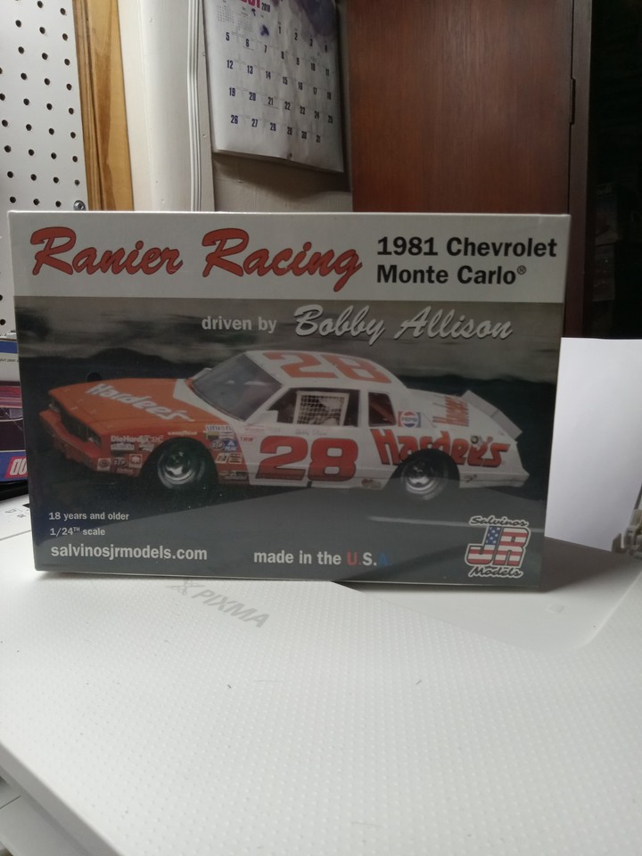 Salvinos Jr Models 1/24 Rainier Racing Bobby Allison Chevy Monte Carlo ...