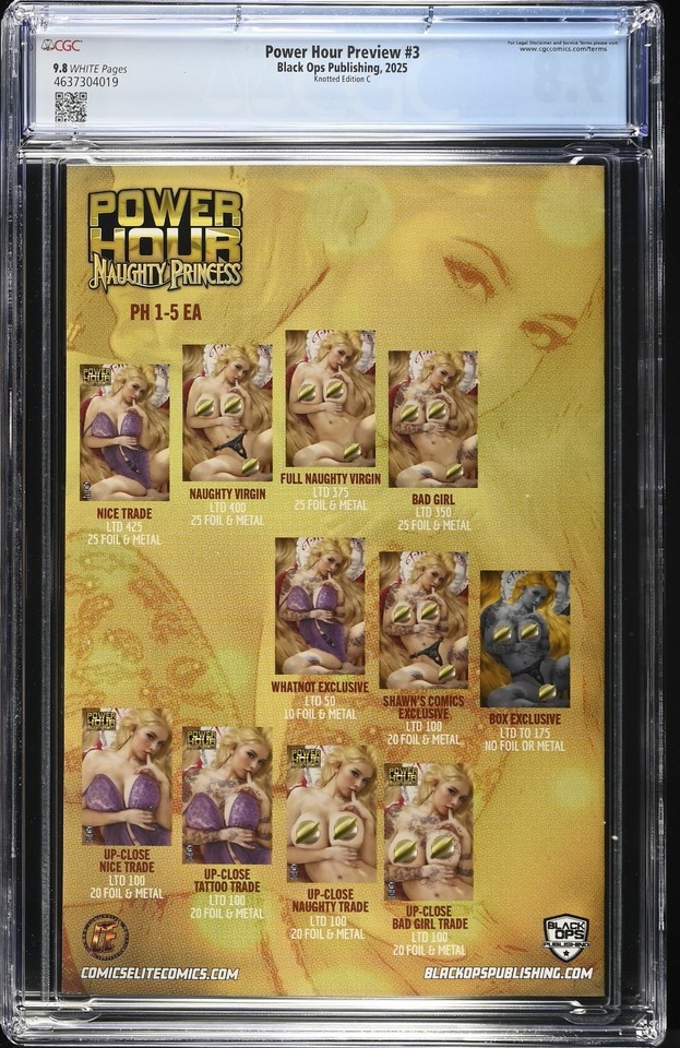 '25 Shikarii Power Hour #3 Rapunzel Cosplay VIRGIN Full Chase Cover C ...