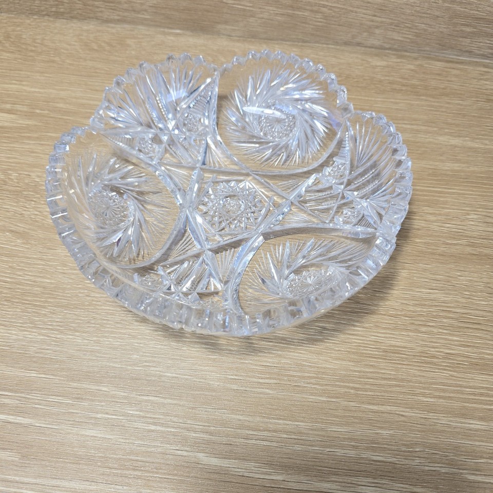 Vintage ABP Brilliant Period Cut Glass 6" Bowl- Hobb Star Pattern | eBay