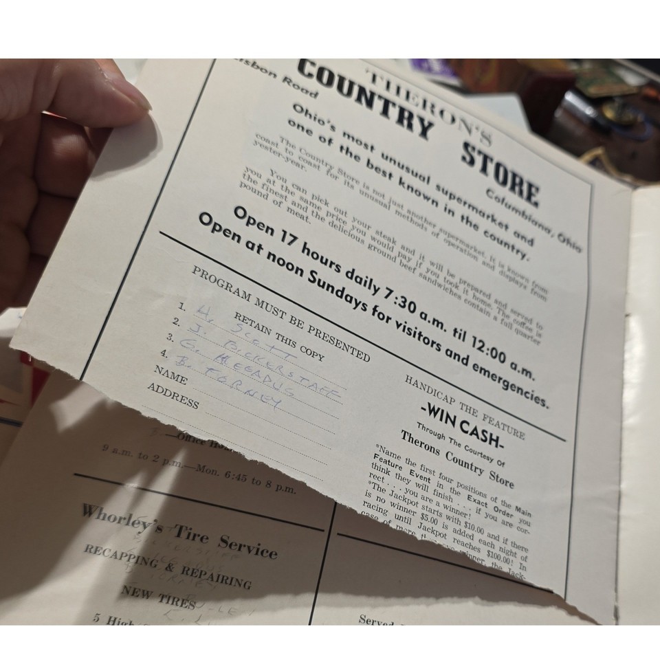 Canfield Speedway Program 1964 Vintage Racing Memorabilia Event Program ...