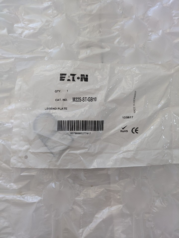Eaton Legend Plate M22S-ST-GB10 Pushbutton Nameplate **5/order** | eBay
