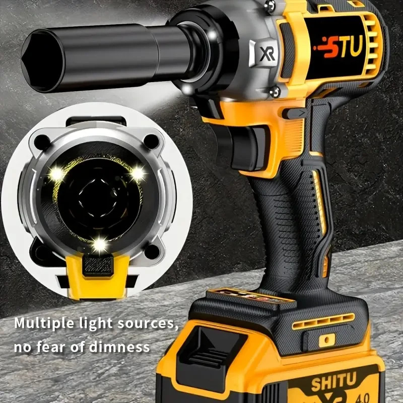 21V Cordless Impact Wrench Wireless Drill Kit, Brushless Electric ...