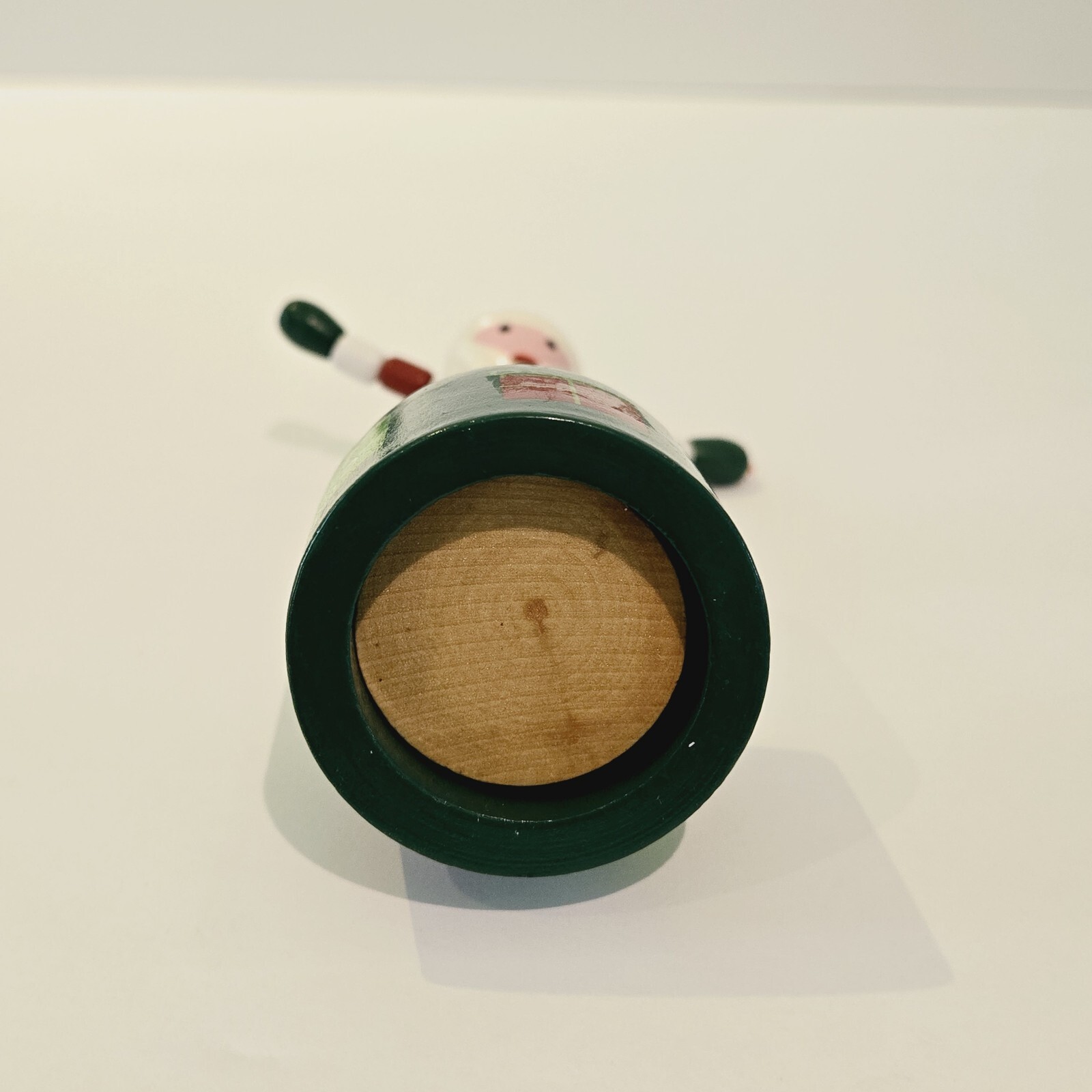 Santa Push Up Button Collapsible Thumb Puppet Toy Wood Painted 5” | eBay