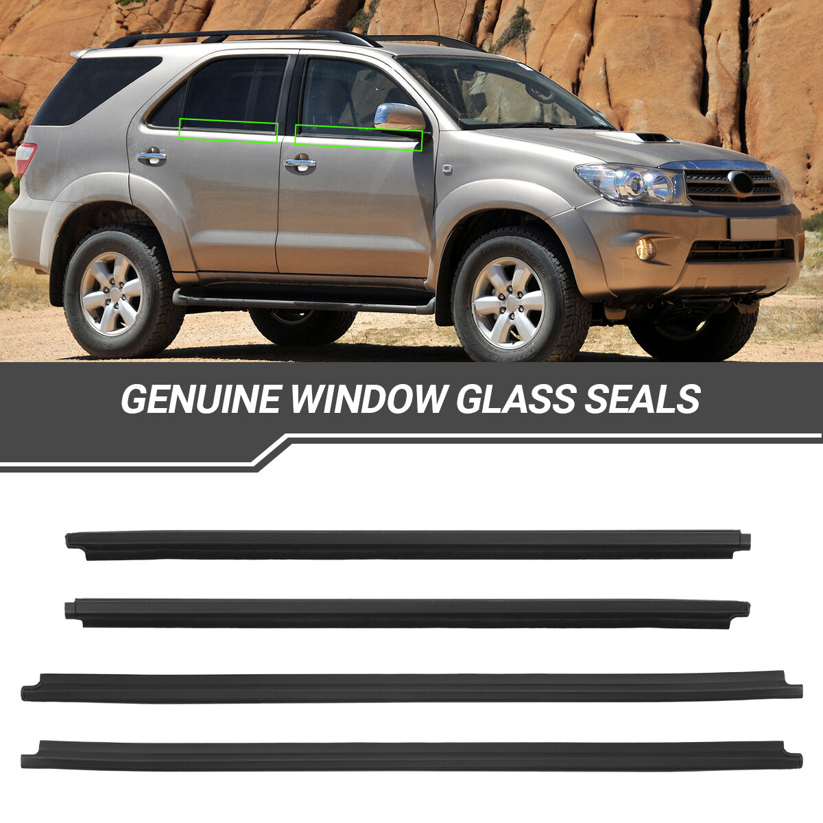 2005-2015 Toyota Fortuner Genuine Window Glass Seals Door Belt Weather ...