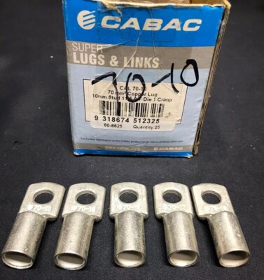 5 x Cabac Copper Crimp Lug CAL70-10 70mm Cable 10mm Stud CAL7010 | eBay UK