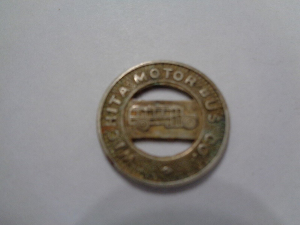 4 NEW YORK CITY TRANSIT AUTHORITY TOKENS & 1 WICHITA MOTOR BUS CO ...