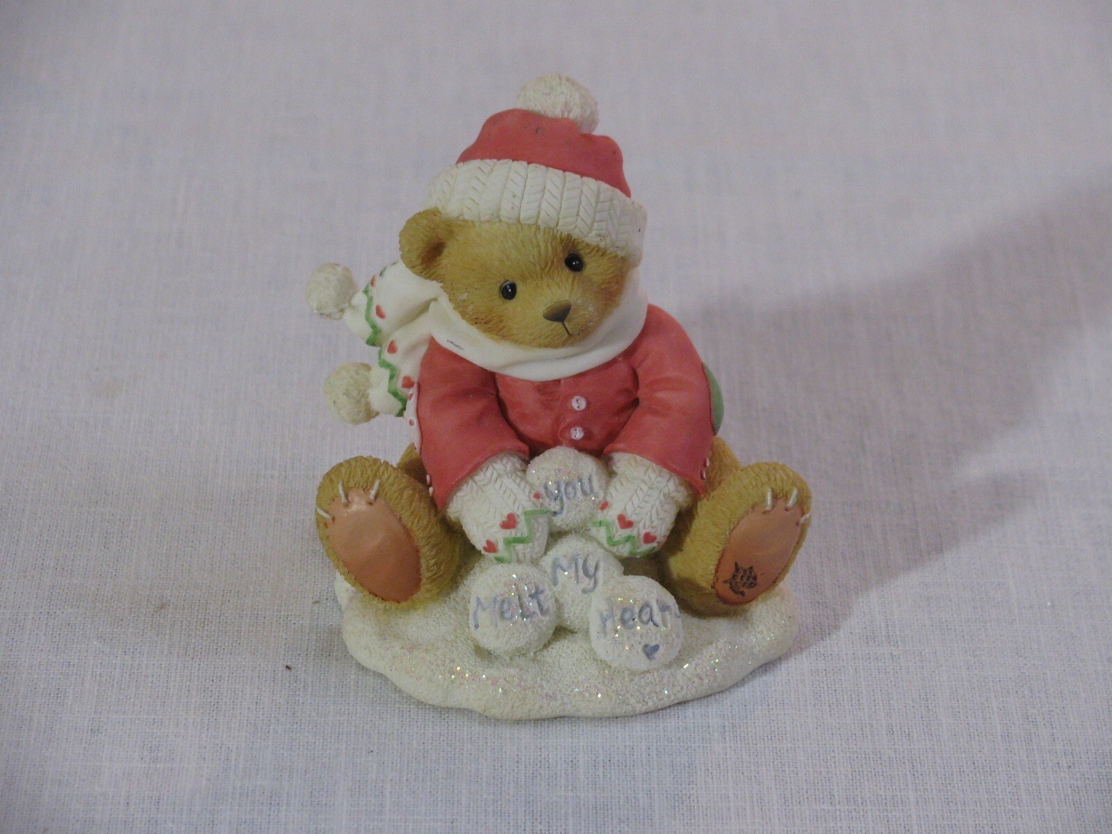 Vtg Cherished Teddies Ted "Snow Fun When You're Not Around" Figurine ...