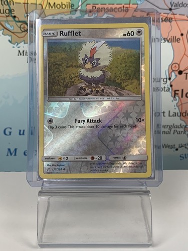 SHIPS SAME DAY Pokemon Card Rufflet 177/236 Reverse Holo Basic Normal ...