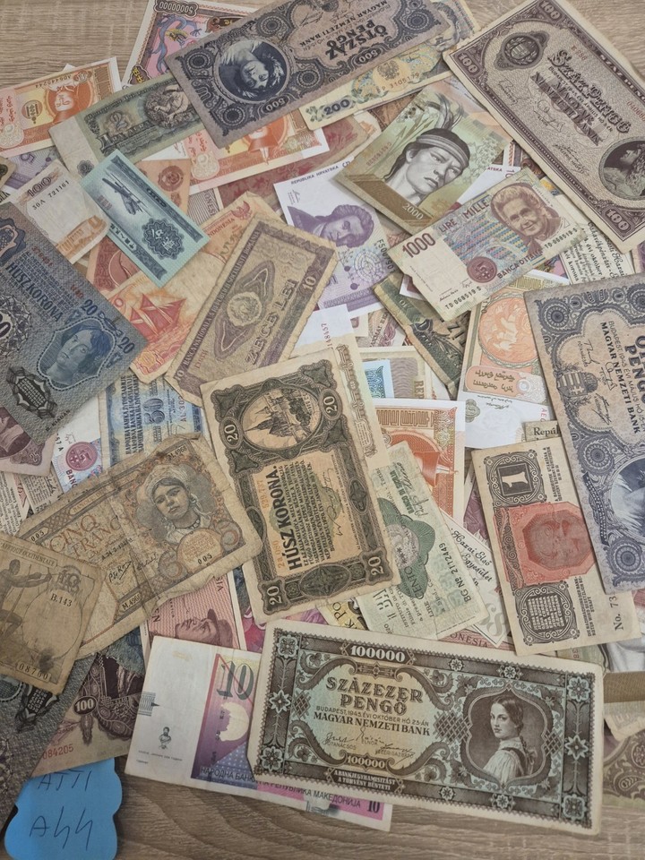 100 PIECES WORLDWIDE BANKNOTES COLLECTOR'S LOT N:A44 NO SHIPPING LOTS ...