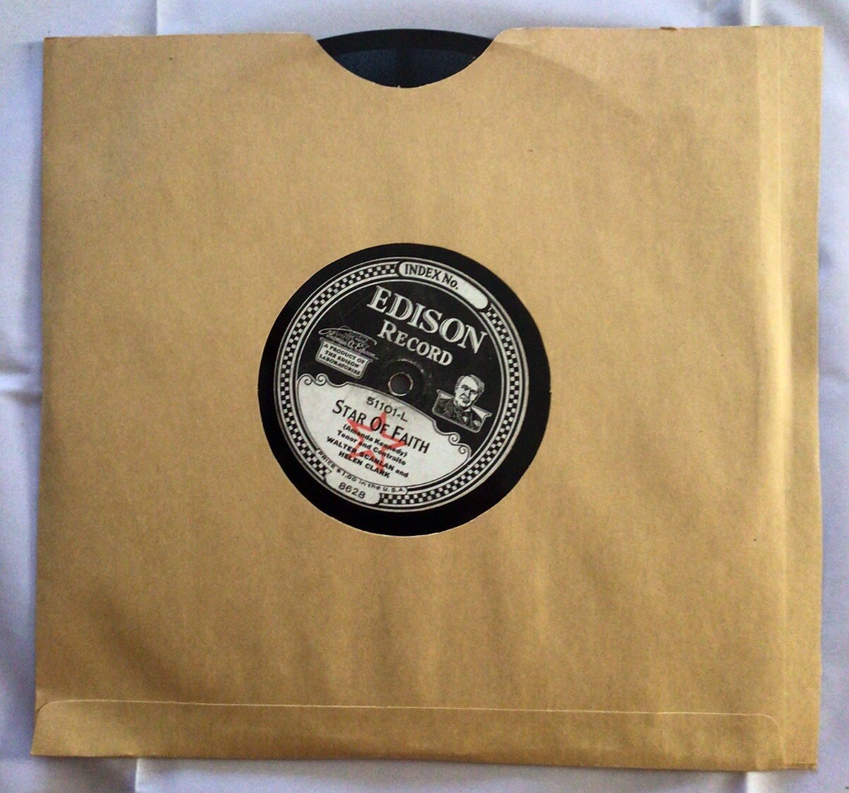 80 RPM 10" EDISON DIAMOND DISC "THE OLD HOMESTEAD/STAR OF FAITH"WALTER ...