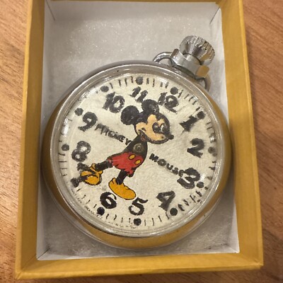 (lot of 1) Rare Vintage Mickey Mouse pocket Watch Disney watch HAND ...