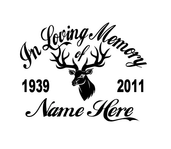 In Loving Memory Deer Decals