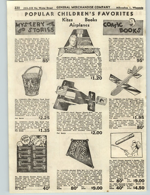 1947 PAPER AD RARE Flash Gordon Buck Rogers Champion Kite Strate Kites ...