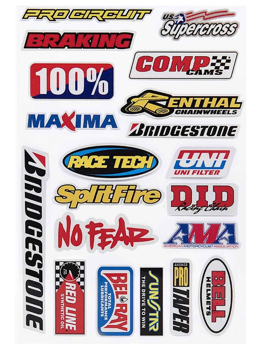 Reflective Motorcycle Stickers Bike Helmet Decals for Honda Ducati ...