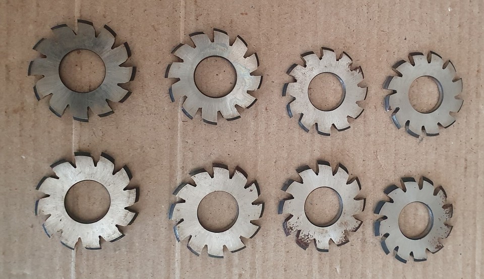 Involute Gear Cutter Set M 0,4 20° set (№1-8) HSS M2. | eBay