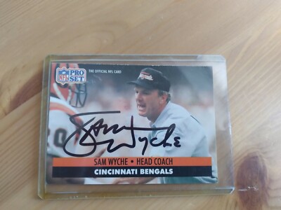Sam Wyche Signed 1991 Pro Set Card Cincinnati Bengals Autograph ...