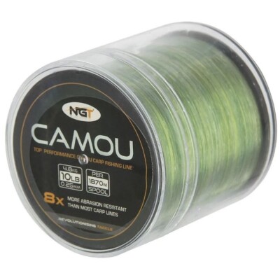 NGT Camo Fishing Line Bulk Spool Carp Fishing Line 10, 12, 15, 18 lb ...