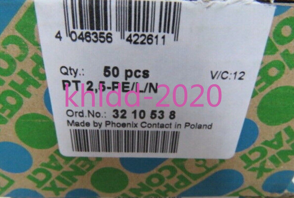 50pcs Phoenix Contact ground terminal PT 2.5-PE/L/N 3210538 | eBay