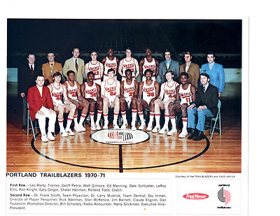 1ST YEAR 1970 1971 PORTLAND TRAIL BLAZERS 8X10 TEAM PHOTO NBA ...