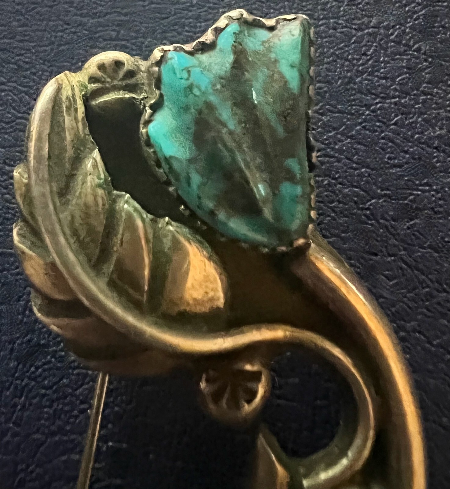 Masterpiece Zuni Cochiti Ben Eustace Pin Carved Natural Coral Turquoise ...