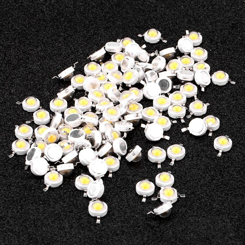 10 x High Power Led Bead Chip 1W Super Bright Intensity SMD Bulb White ...