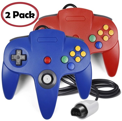 2PACK Wired N64 Controller Upgraded Joystick for N64 Video Game Console ...