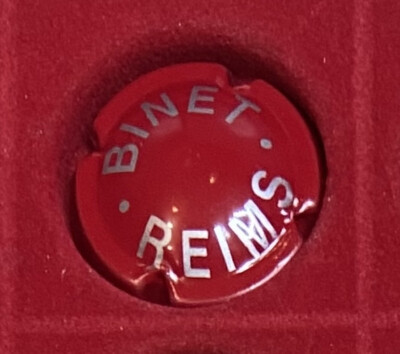 1 Plaque de muselet de champagne Binet rouge et argent rare | eBay