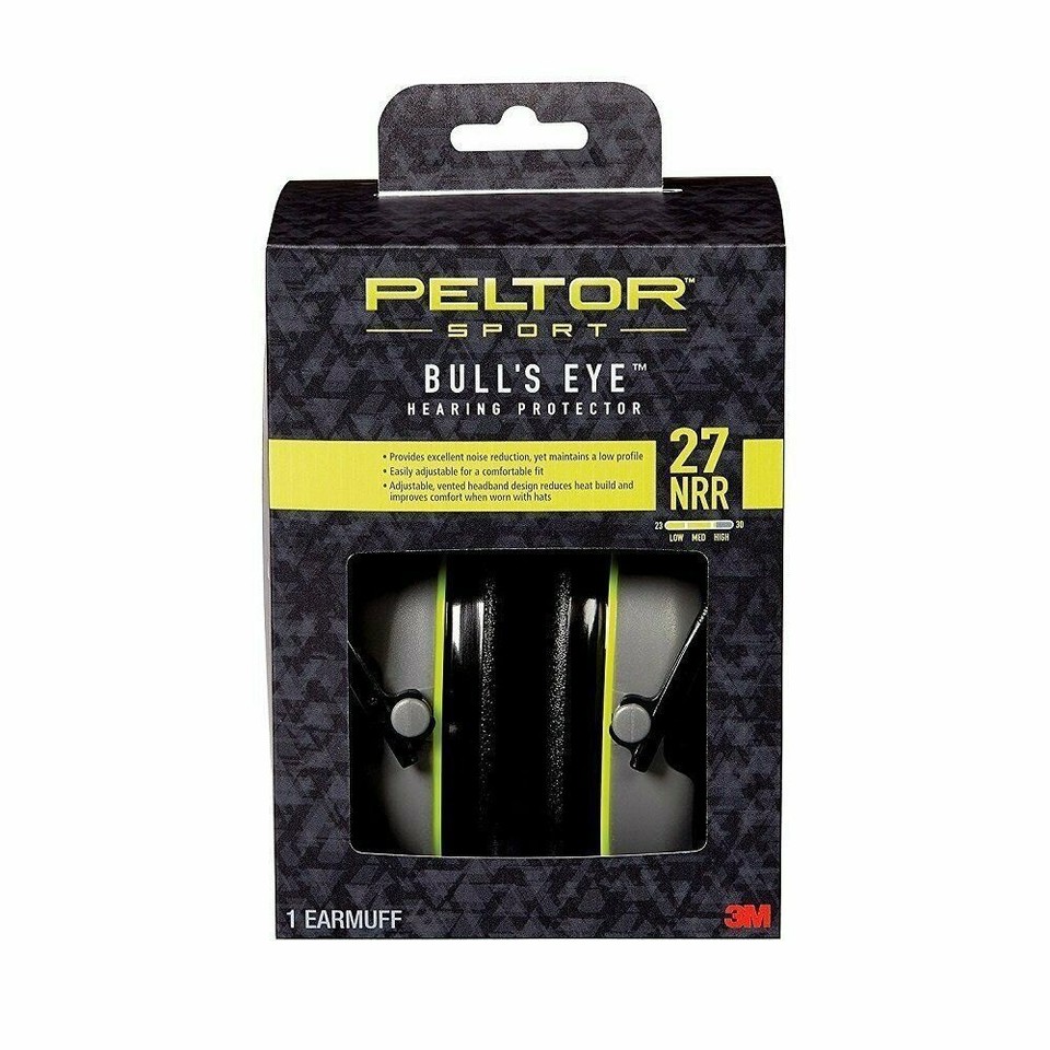 3M Peltor Sport Bull's Eye Hearing Prot., Blk/Gray, 27 NRR Earmuff ...