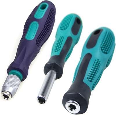 3 Pieces 1/4 Hex Screwdriver Bit Holder Handle Set with 1 x 1/4''Quick ...