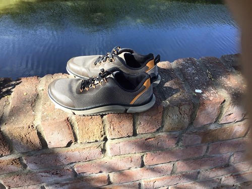 Clarks Trainers Mens Size 9 Grey Orange Triken Jump Trigenic Shoes ...