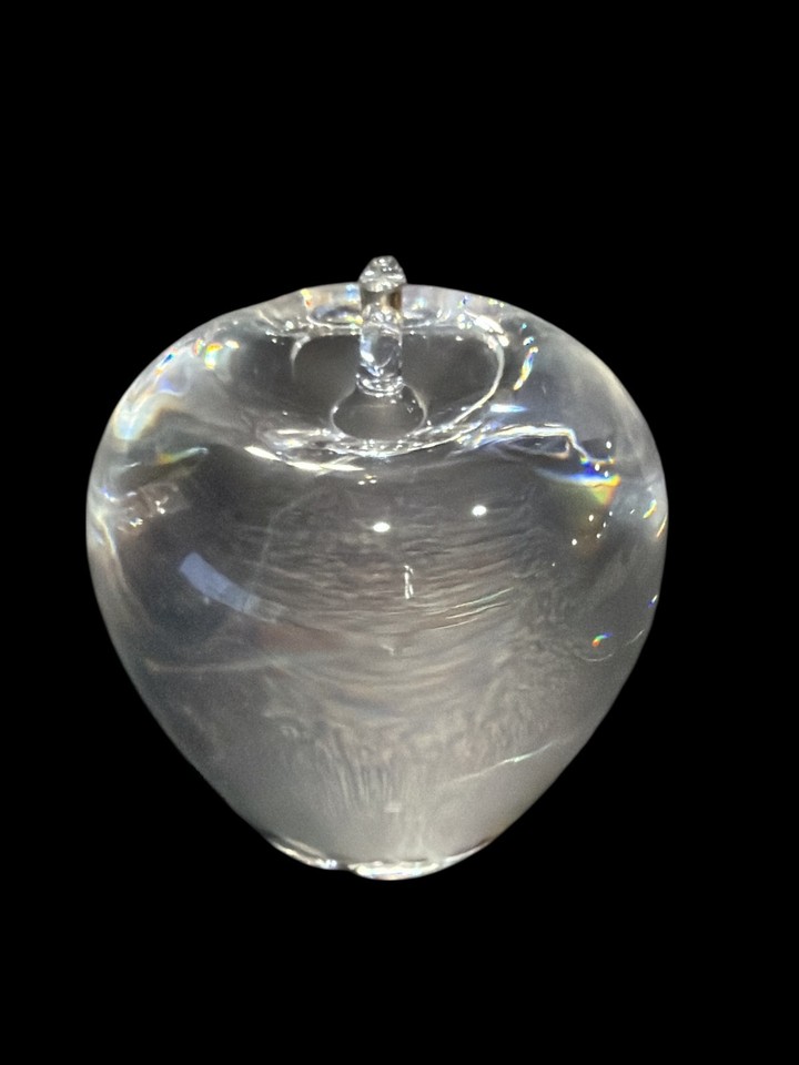 VTG Steuben apple paperweight crystal glass signed with out box READ | eBay